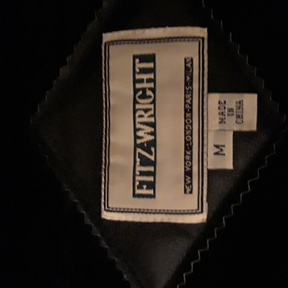Fitz Wright | Jackets & Coats | Vintage Fitz Wright Black Leather Long ...